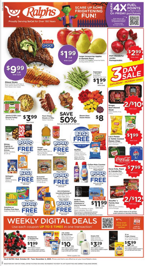 Ralphs Weekly Ad Oct 29 – Nov 04, 2025 (Halloween Promotion Included)