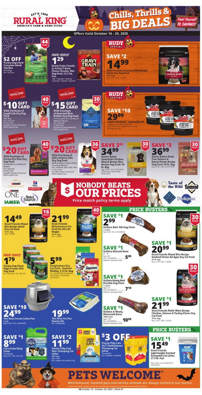 Rural King Weekly Ad Oct 16 – Oct 29, 2025 (Halloween Promotion Included)