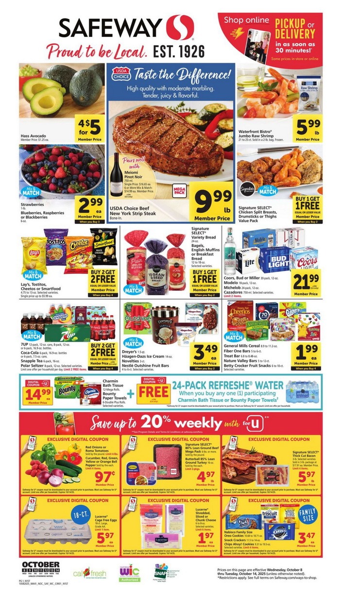 Safeway Weekly Ad Oct 08 – Oct 14, 2025