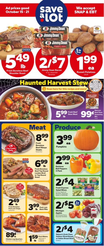 Save A Lot Weekly Ad Oct 15 – Oct 21, 2025 (Halloween Promotion Included)