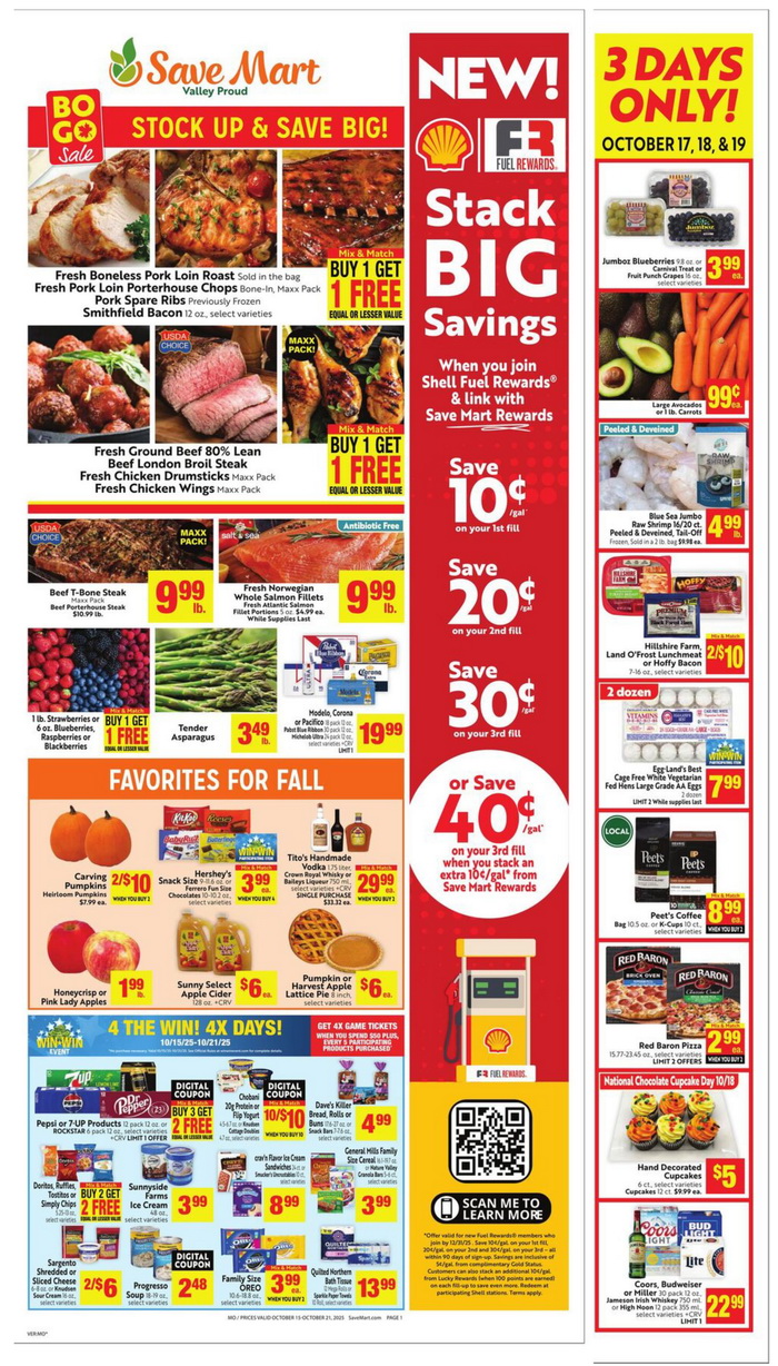 Save Mart Supermarkets Weekly Ad Oct 15 – Oct 21, 2025