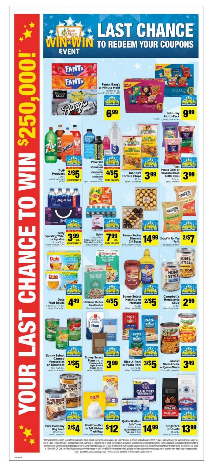 Save Mart Supermarkets Weekly Ad Oct 29 – Nov 04, 2025
