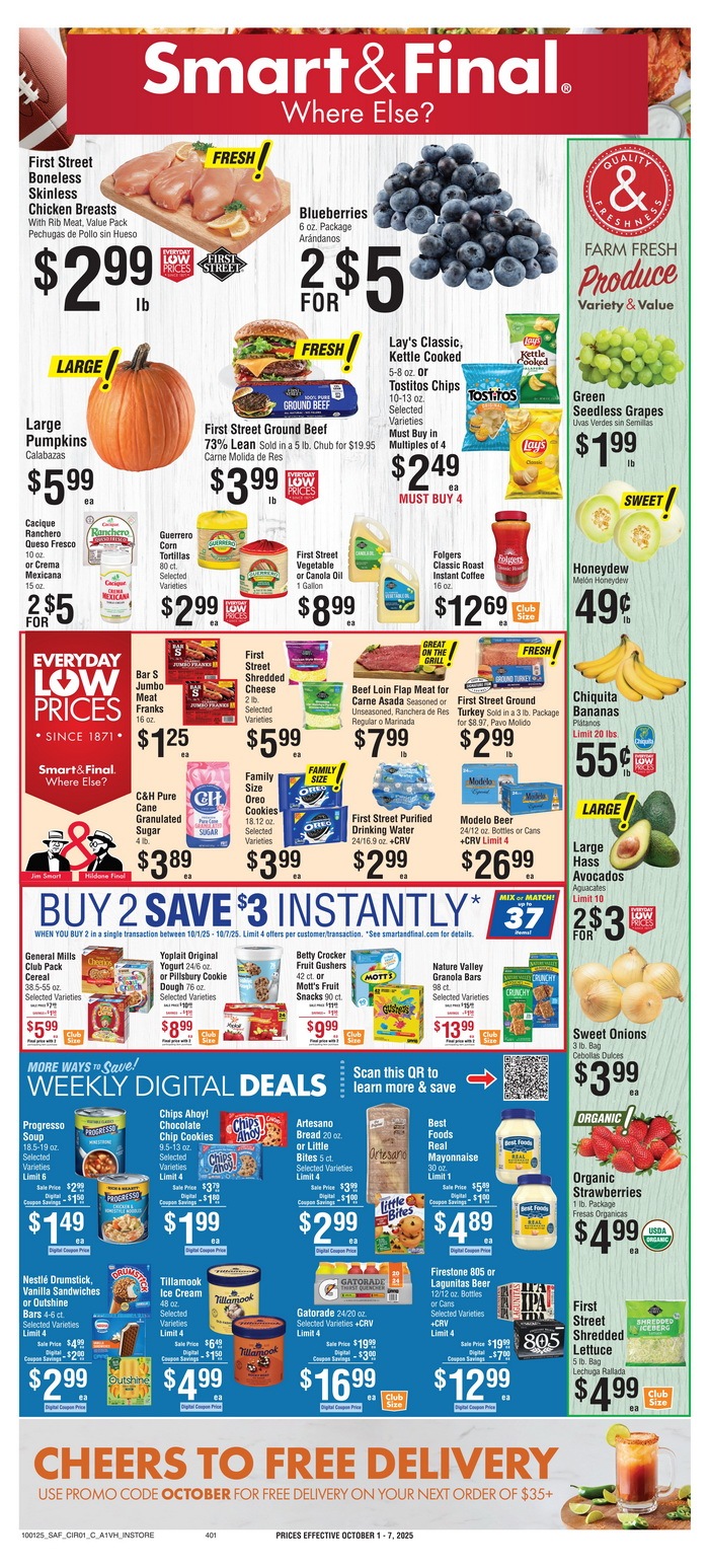Smart & Final Weekly Ad Oct 01 – Oct 07, 2025