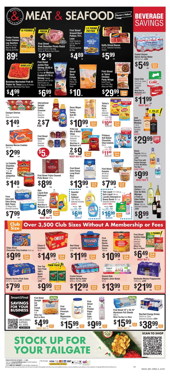 Smart & Final Weekly Ad Oct 01 – Oct 07, 2025
