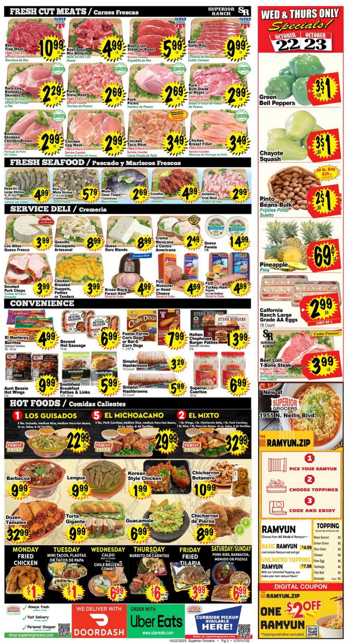 Superior Grocers Weekly Ad Oct 22 – Oct 28, 2025