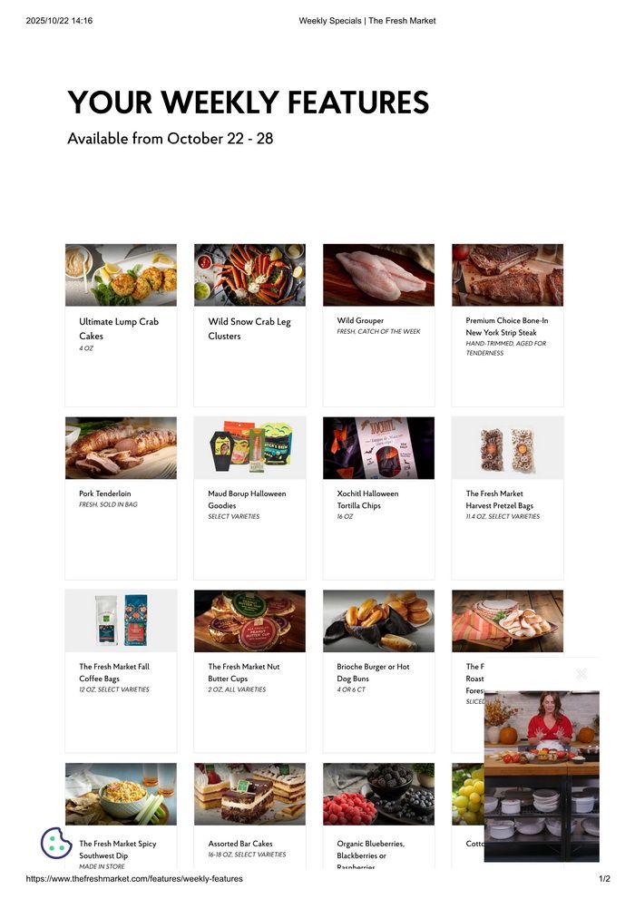 The Fresh Market Weekly Ad Oct 22– Oct 28, 2025