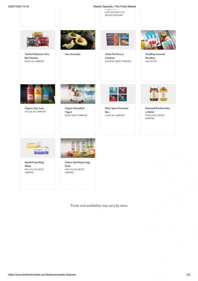 The Fresh Market Weekly Ad Oct 22– Oct 28, 2025