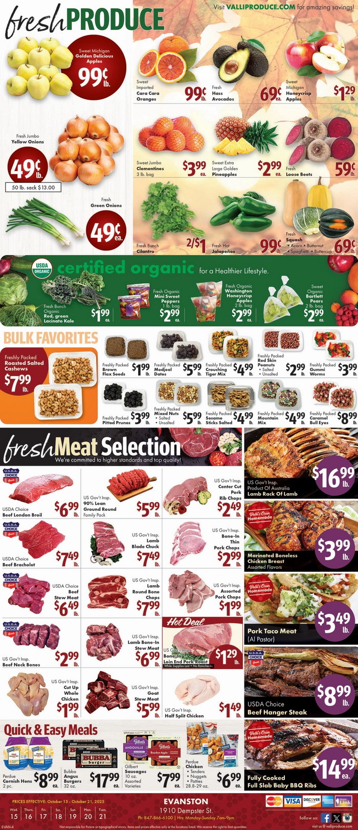 Valli Produce Weekly Ad Oct 15 – Oct 21, 2025