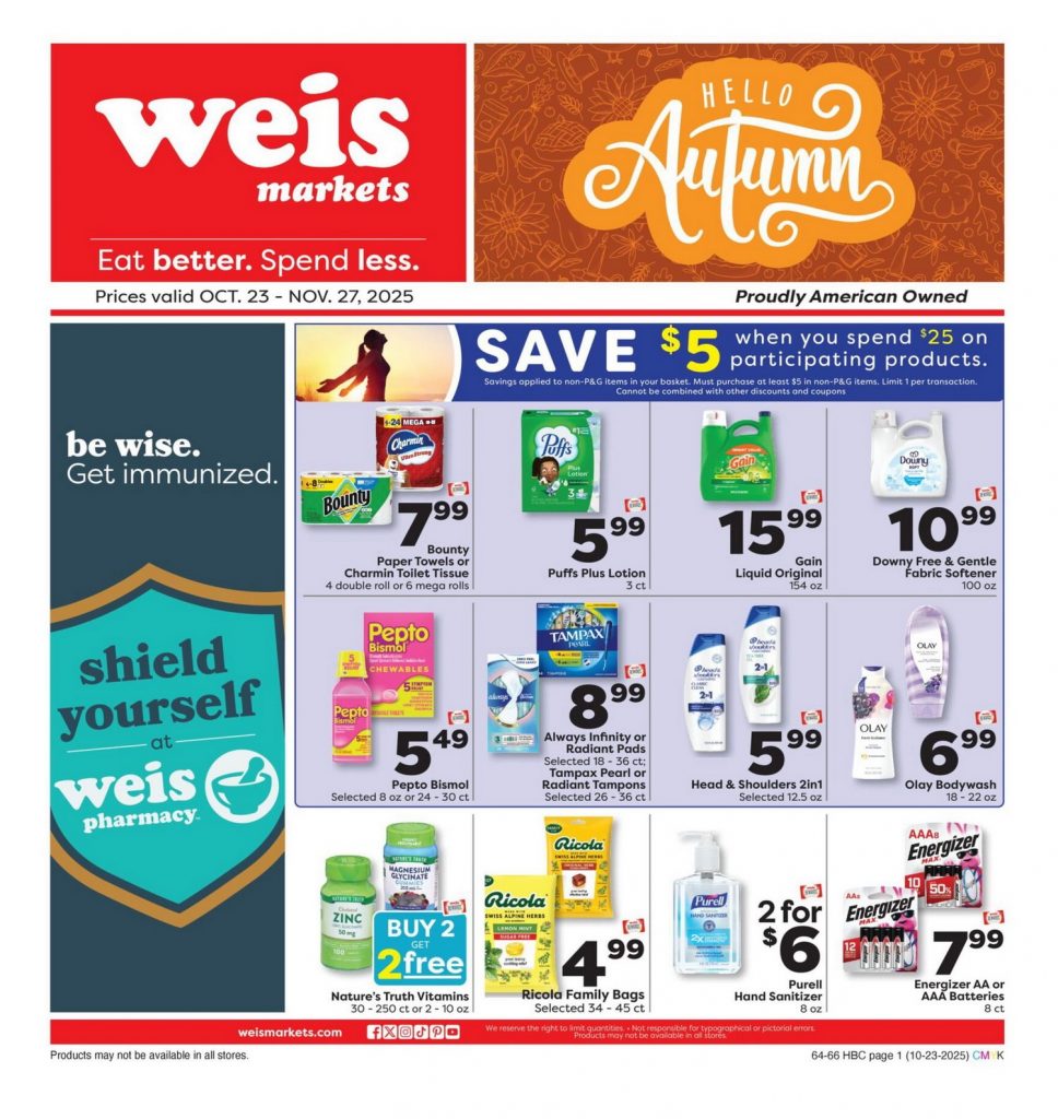 Weis Markets Weekly Ad Oct 30 – Nov 05, 2025