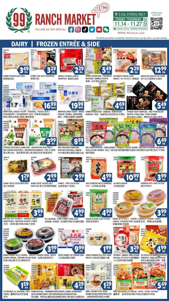 99 Ranch Market Weekly Ad Nov 21 – Nov 27, 2025 (Thanksgiving Promotion ...