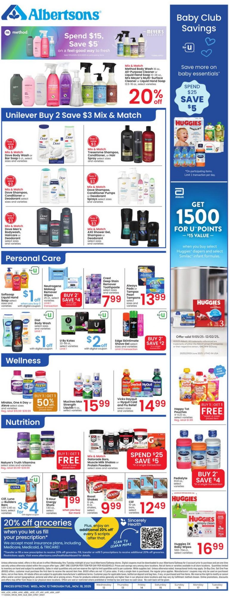 Albertsons Weekly Ad Nov 12 – Nov 18, 2025