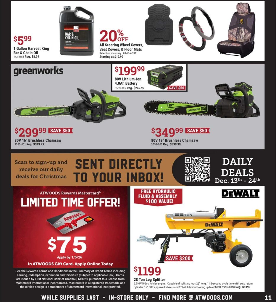 Atwoods Black Friday Ad Nov 28 – Nov 30, 2025