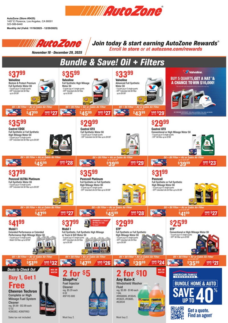 AutoZone Monthly Ad Nov 18 – Dec 29, 2025