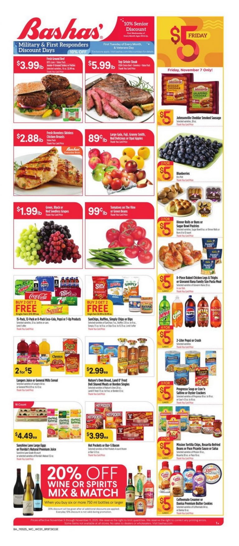 Bashas Weekly Ad Nov 05 – Nov 11, 2025