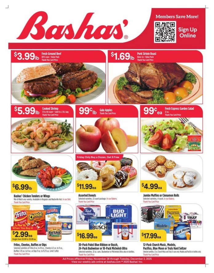 Bashas Weekly Ad Nov 28 – Dec 02, 2025