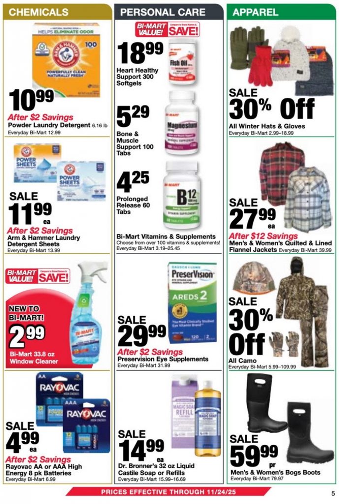 Bi-Mart Weekly Ad Nov 11 – Nov 24, 2025 (Thanksgiving Promotion Included)