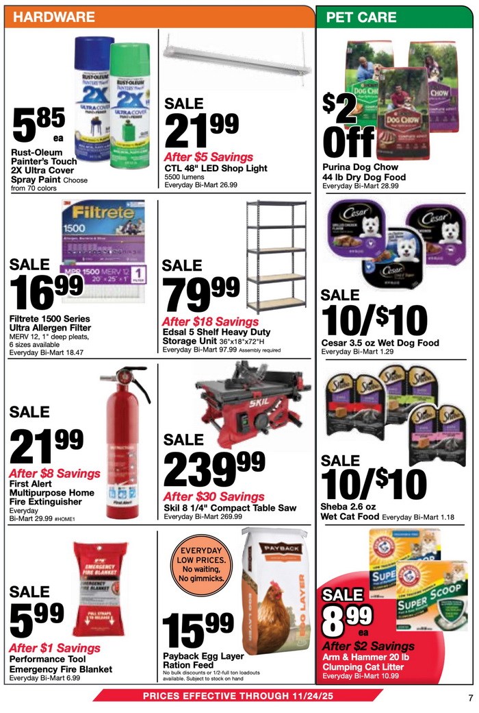 Bi-Mart Weekly Ad Nov 11 – Nov 24, 2025 (Thanksgiving Promotion Included)