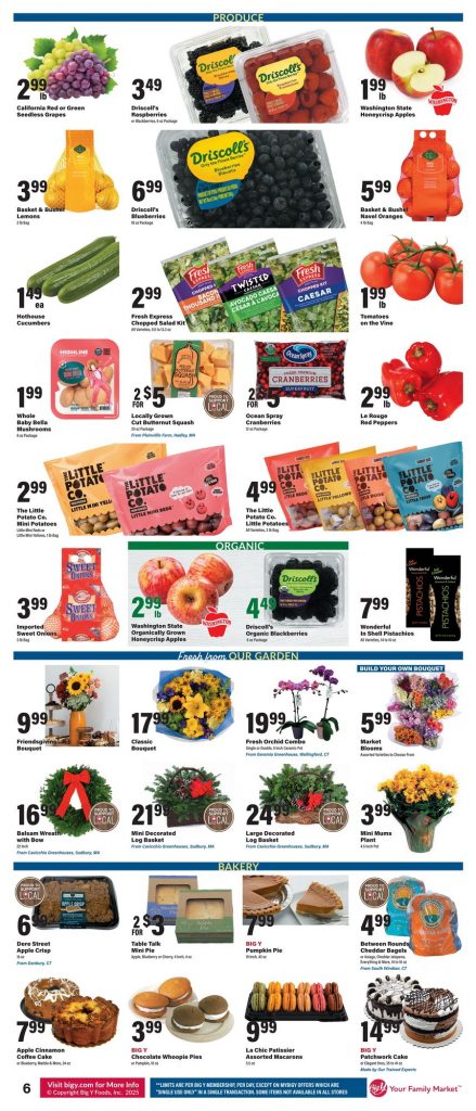 Big Y Weekly Ad Nov 13 – Oct 19, 2025(Thanksgiving Promotion Included)
