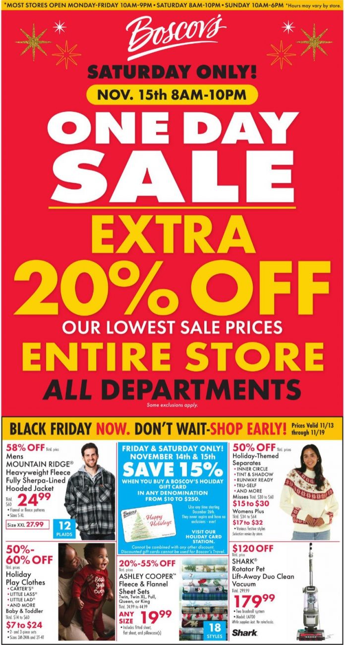 Boscov's Black Friday Ad Nov 13 – Nov 19, 2025