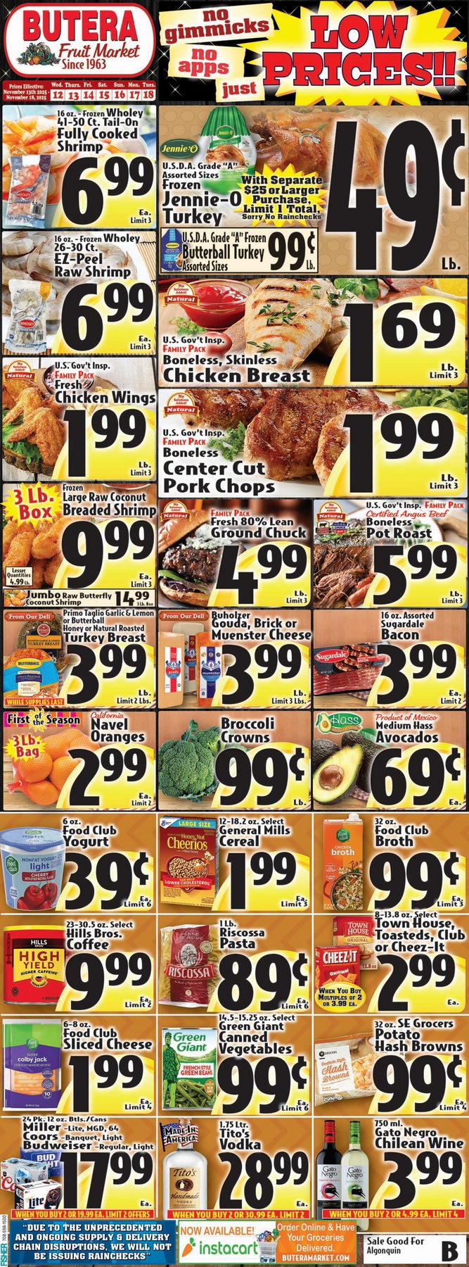 Butera Weekly Ad Nov 12 – Nov 18, 2025 (Thanksgiving Promotion Included)