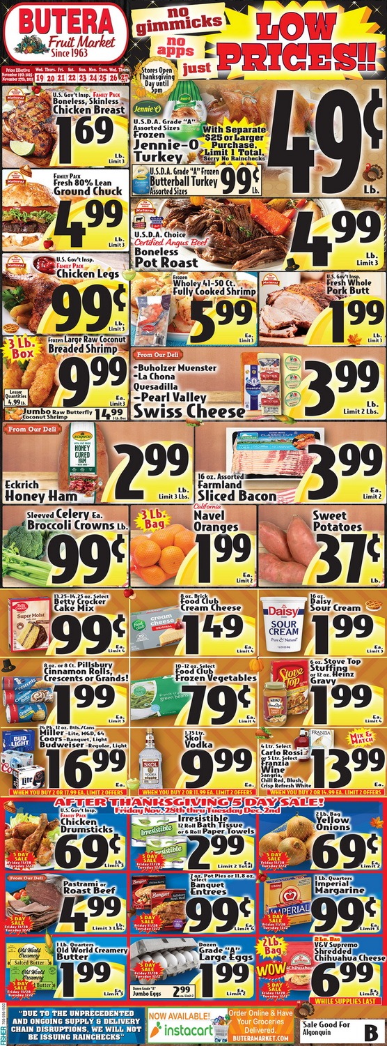 Butera Weekly Ad Nov 19 – Nov 27, 2025 (Thanksgiving Promotion Included)