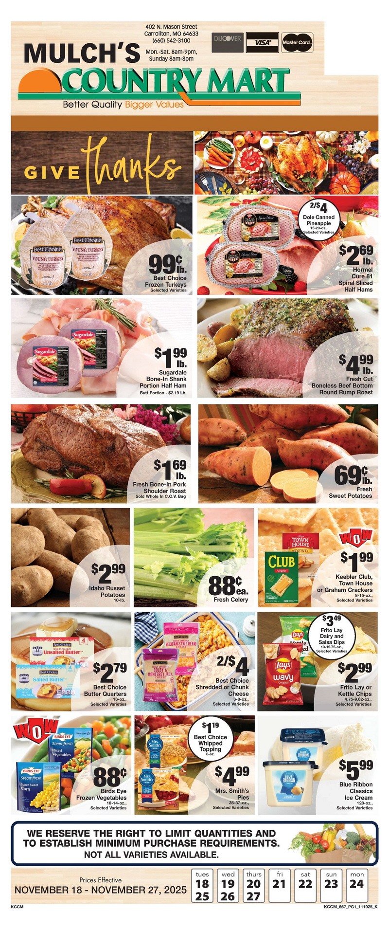 Country Mart Weekly Ad Nov 18 – Nov 27, 2025 (Thanksgiving Promotion ...