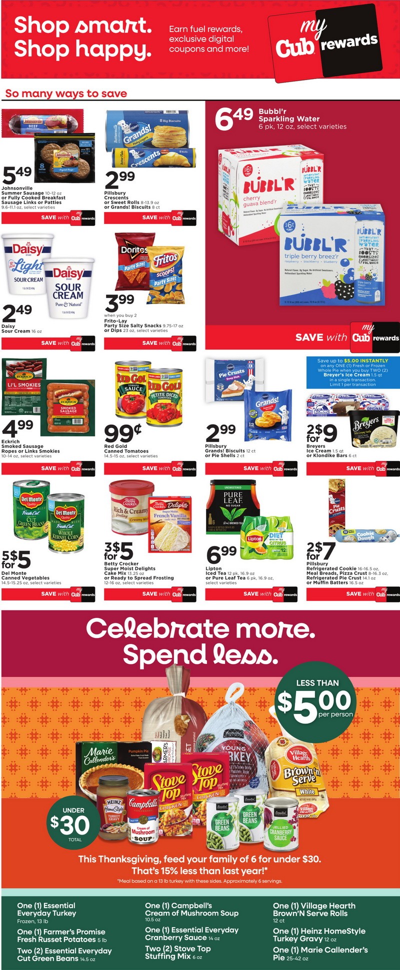 Cub Foods Weekly Ad Nov 23 – Nov 29, 2025 (Thanksgiving Promotion Included)