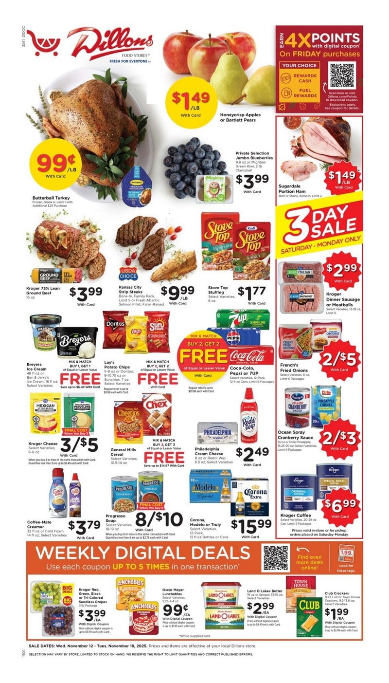 Dillons Weekly Ad Nov 12 – Nov 18, 2025 (Black Friday Promotion Included)