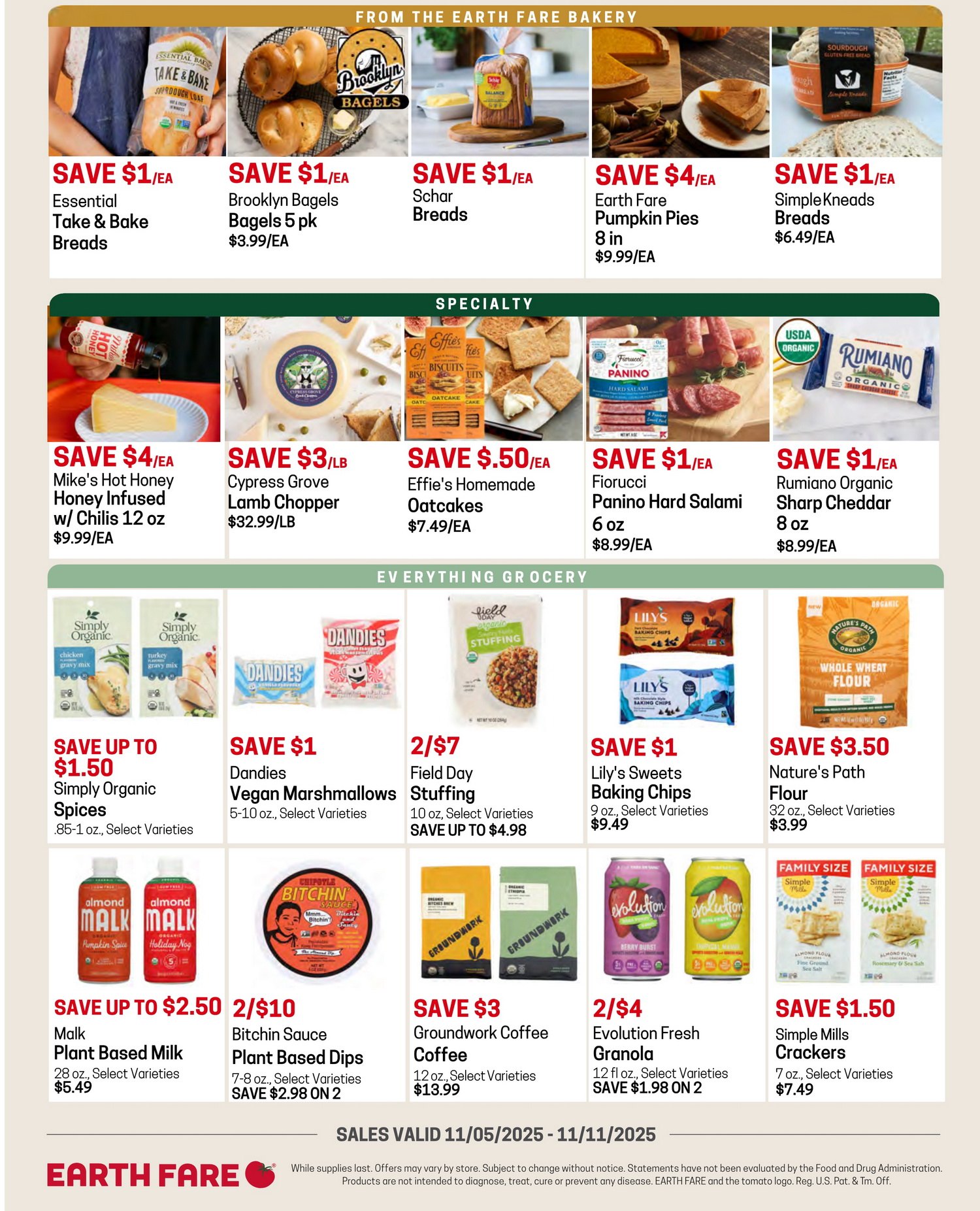 Earth Fare Weekly Ad Nov 05 – Nov 11, 2025