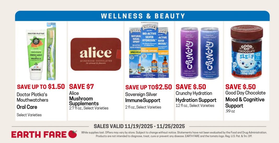 Earth Fare Weekly Ad Nov 19 – Nov 25, 2025