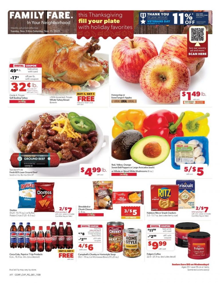 Family Fare Weekly Ad Nov 09 – Nov 15, 2025 (Thanksgiving Promotion ...
