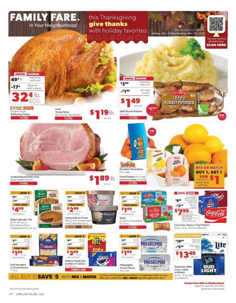 Family Fare Weekly Ad Nov 23 – Nov 29, 2025 (Thanksgiving Promotion ...