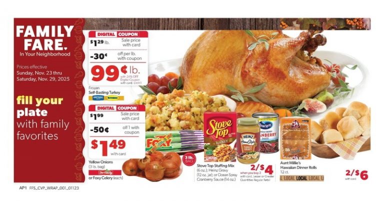 Family Fare Weekly Ad Nov 23 – Nov 29, 2025 (Thanksgiving Promotion ...