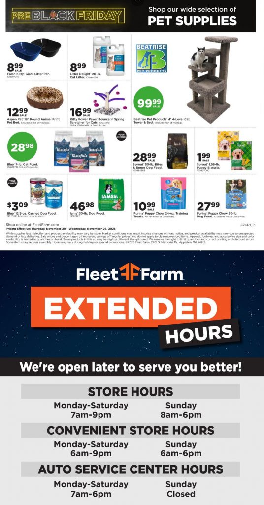 Fleet Farm Weekly Ad Nov 20 – Nov 26, 2025 (Black Friday Promotion ...