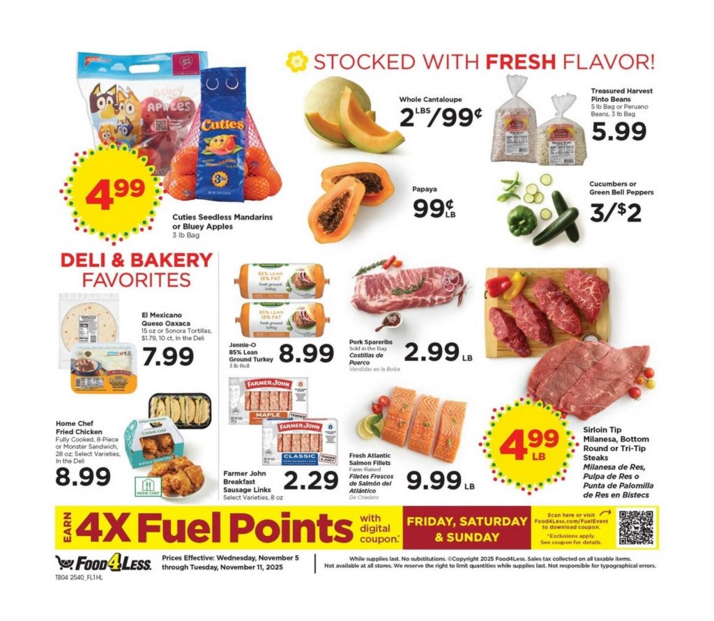 Food 4 Less Weekly Ad Nov 05 – Nov 11, 2025