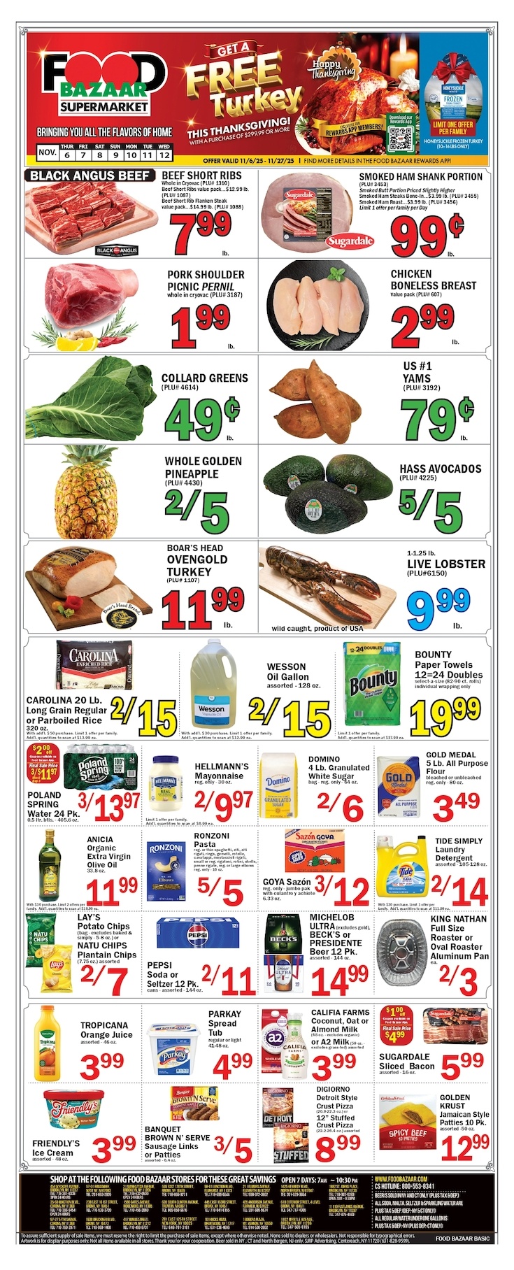 Food Bazaar Weekly Ad Nov 06 – Nov 12, 2025 (Thanksgiving Promotion ...