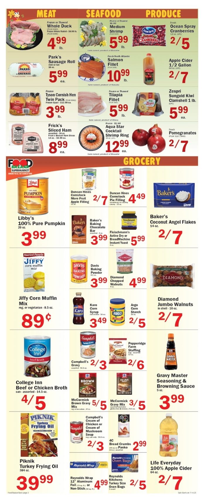 Food Bazaar Weekly Ad Nov 06 – Nov 12, 2025 (Thanksgiving Promotion ...