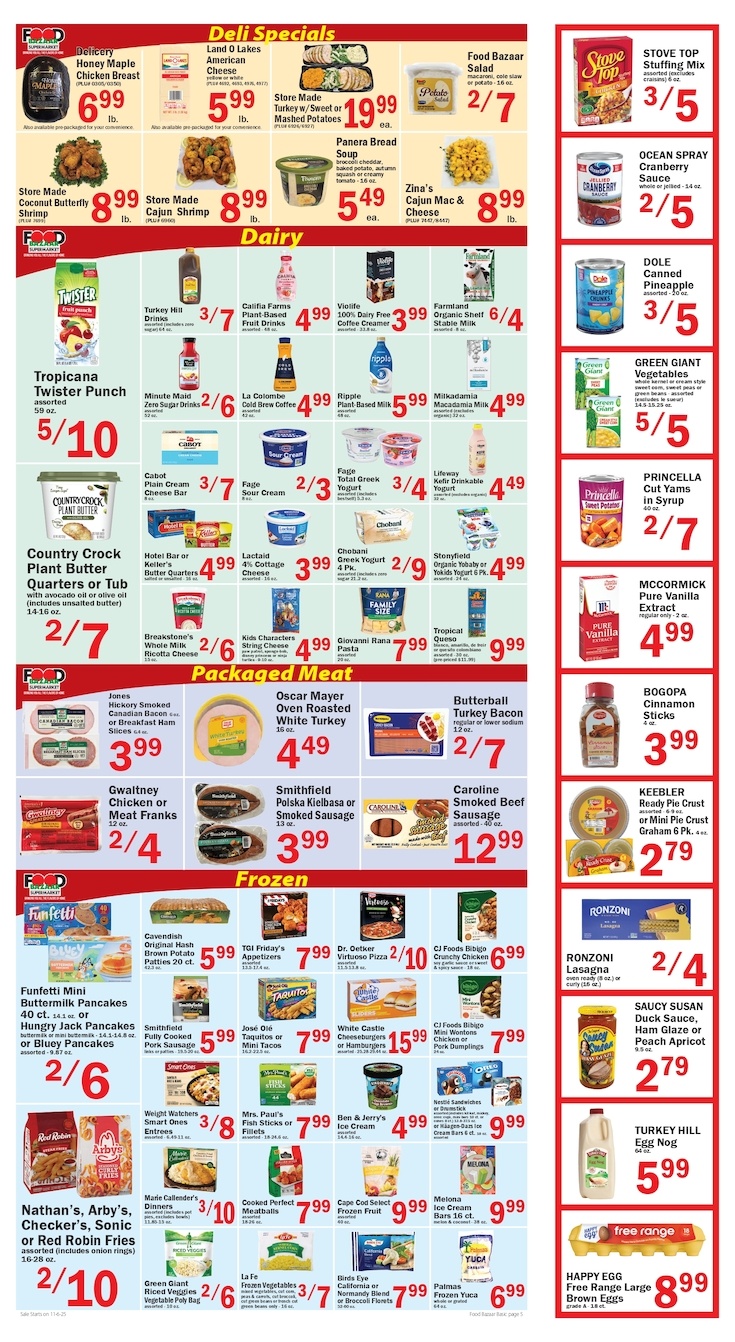 Food Bazaar Weekly Ad Nov 06 – Nov 12, 2025 (Thanksgiving Promotion ...