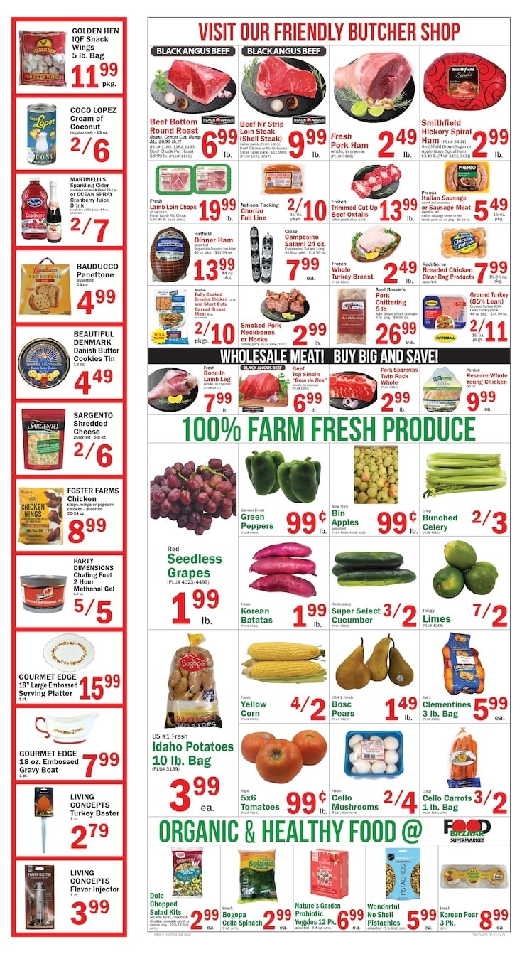 Food Bazaar Weekly Ad Nov 06 – Nov 12, 2025 (Thanksgiving Promotion ...