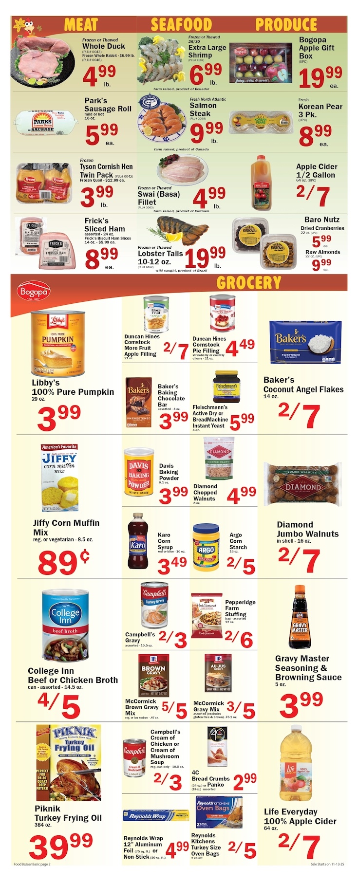 Food Bazaar Weekly Ad Nov 13 – Nov 19, 2025 (Thanksgiving Promotion ...