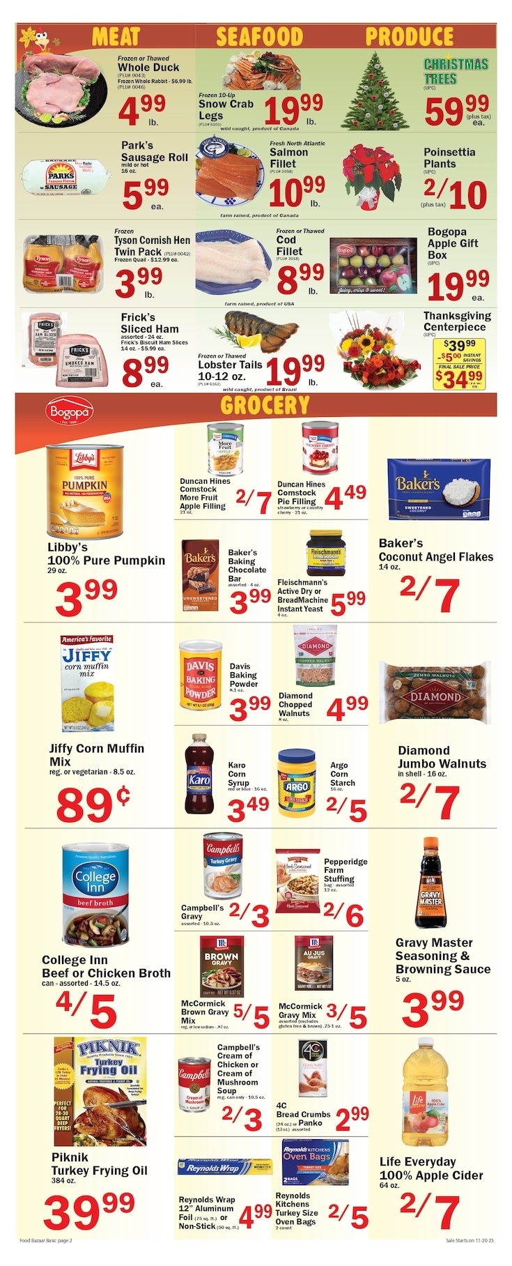 Food Bazaar Weekly Ad Nov 20 – Nov 27, 2025 (Thanksgiving Promotion ...