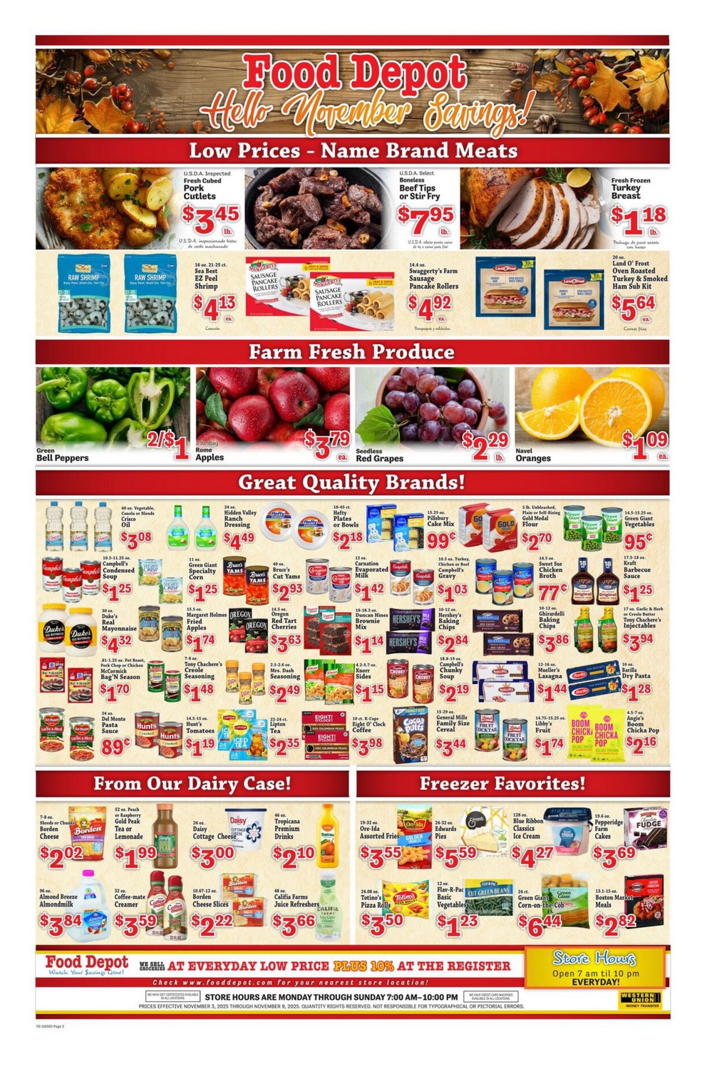 Food Depot Weekly Ad Nov 03 – Nov 09, 2025