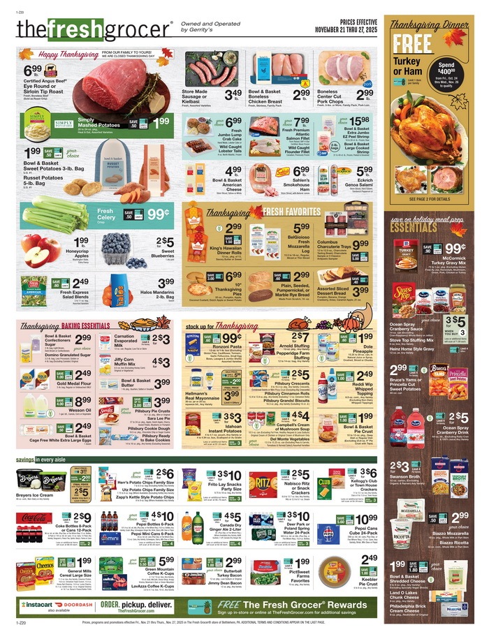 Gerrity's Supermarkets Weekly Ad Nov 21 – Nov 27, 2025