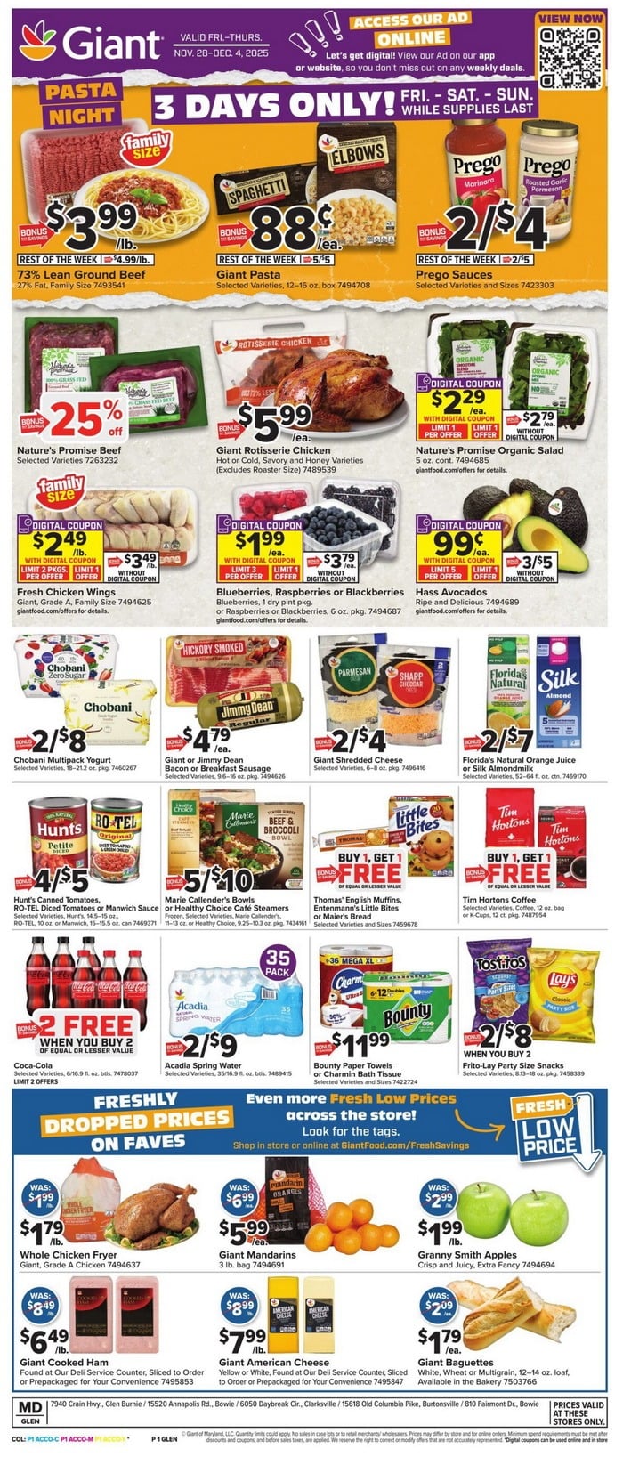 Giant Food Weekly Ad Nov 28 – Dec 04, 2025
