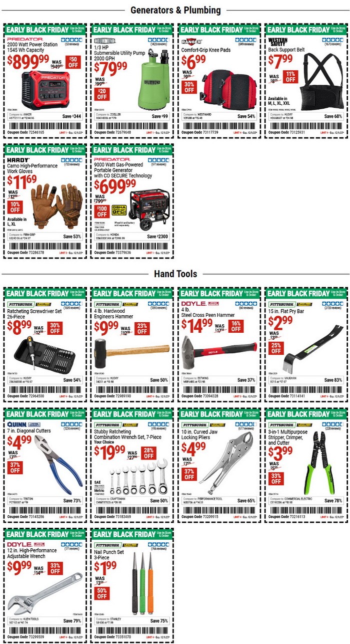 Harbor Freight Early Black Friday Coupon Sale Nov 10 – Dec 01, 2025