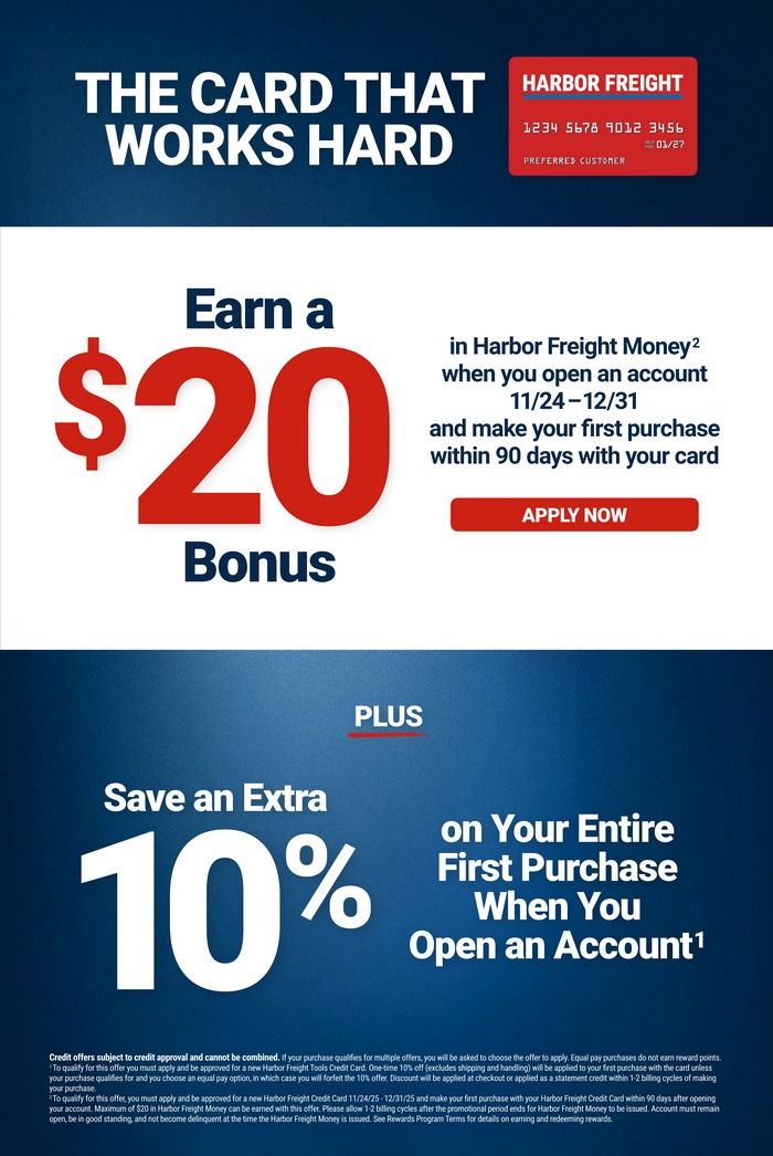 Harbor Freight Black Friday Sale Nov 24 – Dec 01, 2025