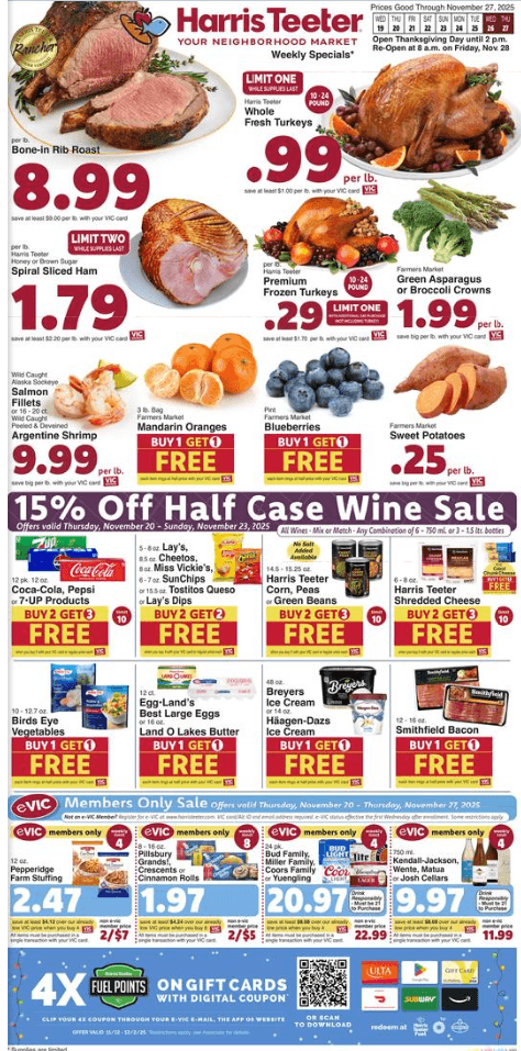 Harris Teeter Weekly Ad Nov 19 – Nov 27, 2025