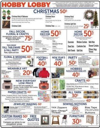 Hobby Lobby Weekly Ad Nov 23 – Nov 29, 2025