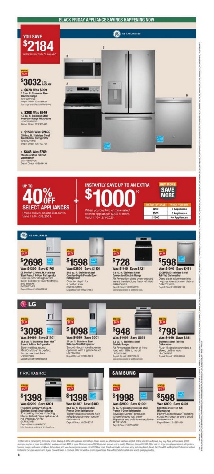 Home Depot Black Friday Deals Nov 06 – Nov 26, 2025