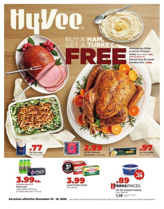 Hy-Vee Weekly Ad Nov 10 – Nov 16, 2025 (Thanksgiving Promotion Included)